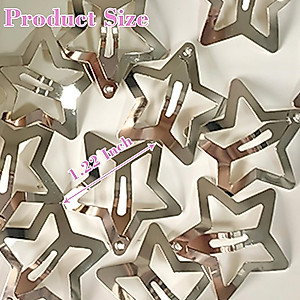 20 PCS 1.22" Star Hair Accessories - Non-Slip Metal Snap Clips and Barrettes for Girls & Women, Y2K Style
