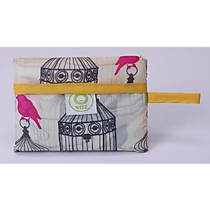 O-WITZ Reusable Grocery Bags | Vibrant Tote Bag For Groceries, Gym, Beach Gear, Toys & More | Washable Design With Large Handles For Maximum Convenience | Folds Into A Small Pouch, Canaries