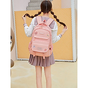 BIAOGOD Girls Backpacks Large Capacity and Multi-storey School Backpacks Student Waterproof Backpack Women Casual Backpacs (Blue, Large)