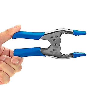 Lot of 12-6" inch Spring Clamp Large Super Heavy Duty Spring Metal Blue - 2.5 inch Jaw opening