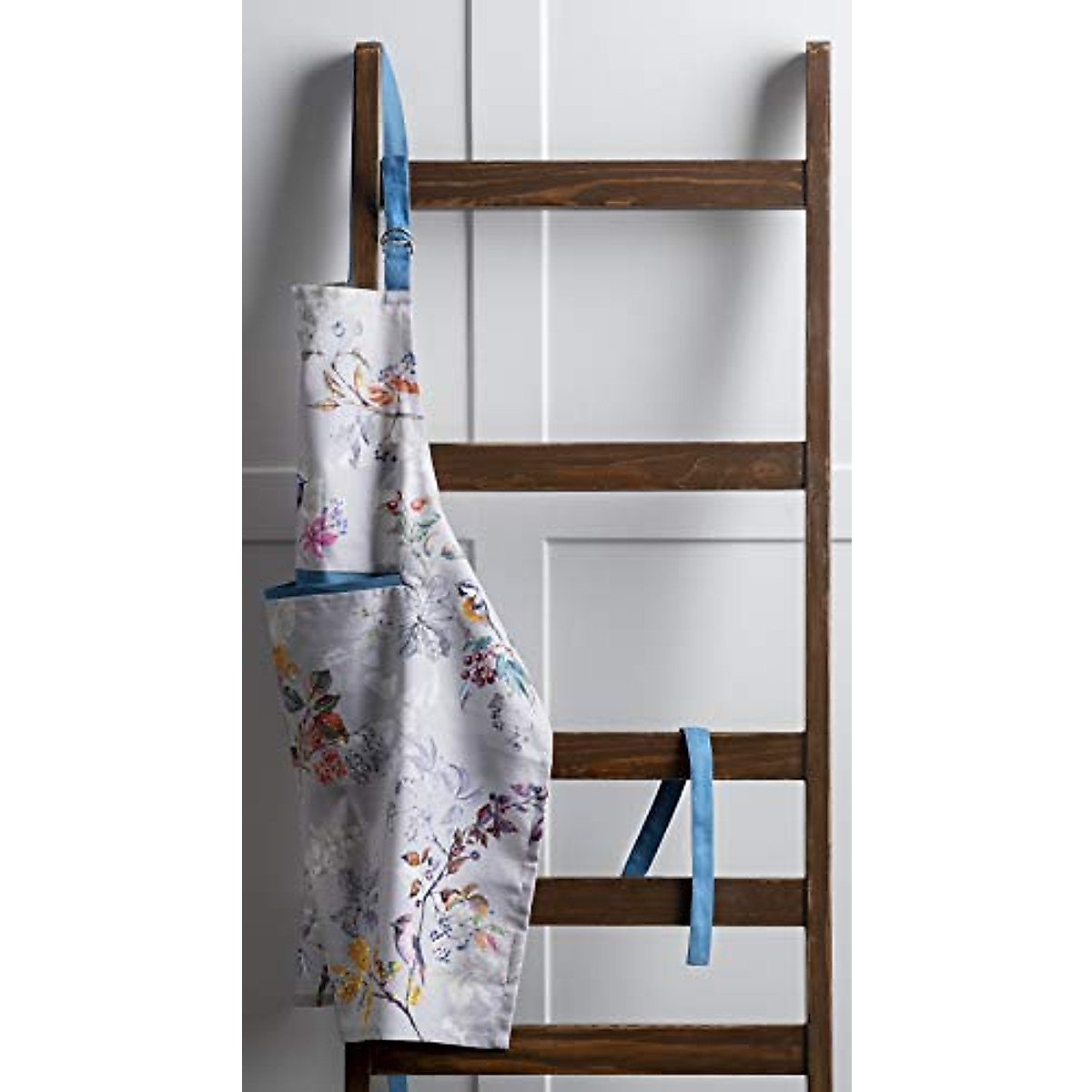 Maison d' Hermine Apron 100% Cotton 1 Piece Adjustable Neck Strap Apron with Center Pocket & Long Ties for Mothers Day Gifts, Chef, Women & Men, Equinoxe (Grey) - Thanksgiving/Christmas(27.50"x31.50")