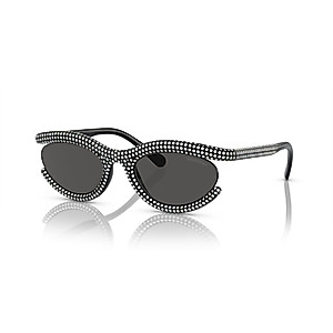 SWAROVSKI SK6006 Sunglasses, Black/Dark Grey, 54 mm
