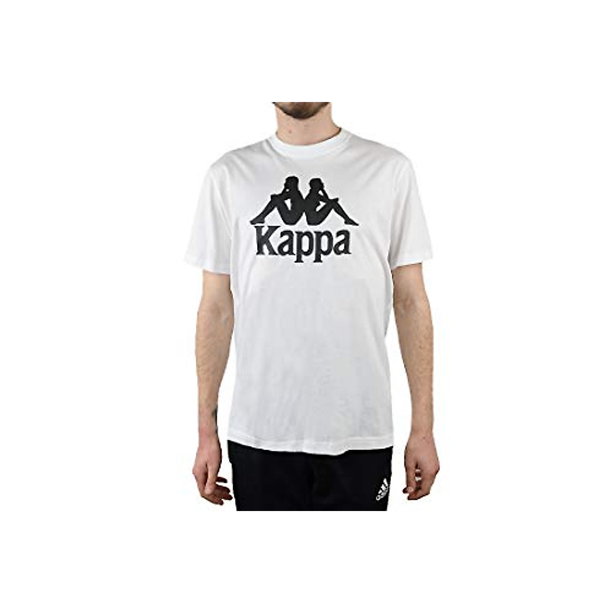 Kappa Caspar T-Shirt 303910-11-0601, Mens, Bright White, L