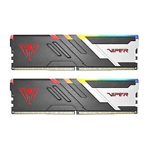 Patriot Memory Viper Venom RGB DDR5 32GB (2 x 16GB) 6000MHz UDIMM Desktop Gaming Memory KIT - PVVR532G600C36K