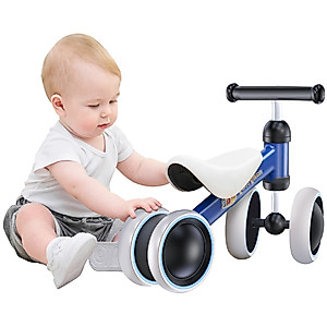 Little Tikes Baby Balance Bike 1 Year Old Boy Birthday Gifts Toddler Toys, Donico Uno All'inizio Gift for Boys Girls 10-24 Months Baby First Bike Indoor Outdoor Riding Toy, First Birthday Gifts (Blue)