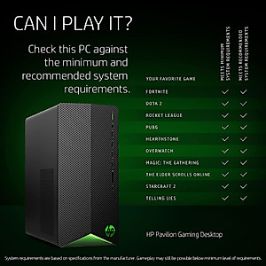 HP Newest Pavilion Premium Gaming Desktop PC: 6-Core AMD Gaming Processor Ryzen 5 5600G(Upto 4.4GHz), 32GB RAM, 1TB SSD+1TB HDD, 4GB AMD Radeon RX5500, WiFi, Bluetooth, HDMI, DP, USB-C, Win10, TF