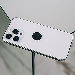 Karelian Heritage Non-Polished Round Shungite Sticker 20 mm (0,8 inches) | Shungite Protection Plate | Total Shield Shungite Sticker with Carbon Fullerenes | Authentic Shungite for Cell Phone FRE11