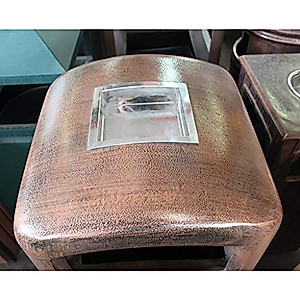 Trash Can Creative Retro Trash Can Square Hotel Lobby Shopping Mall Metal Trash Cans Durable Indoor Trash Can