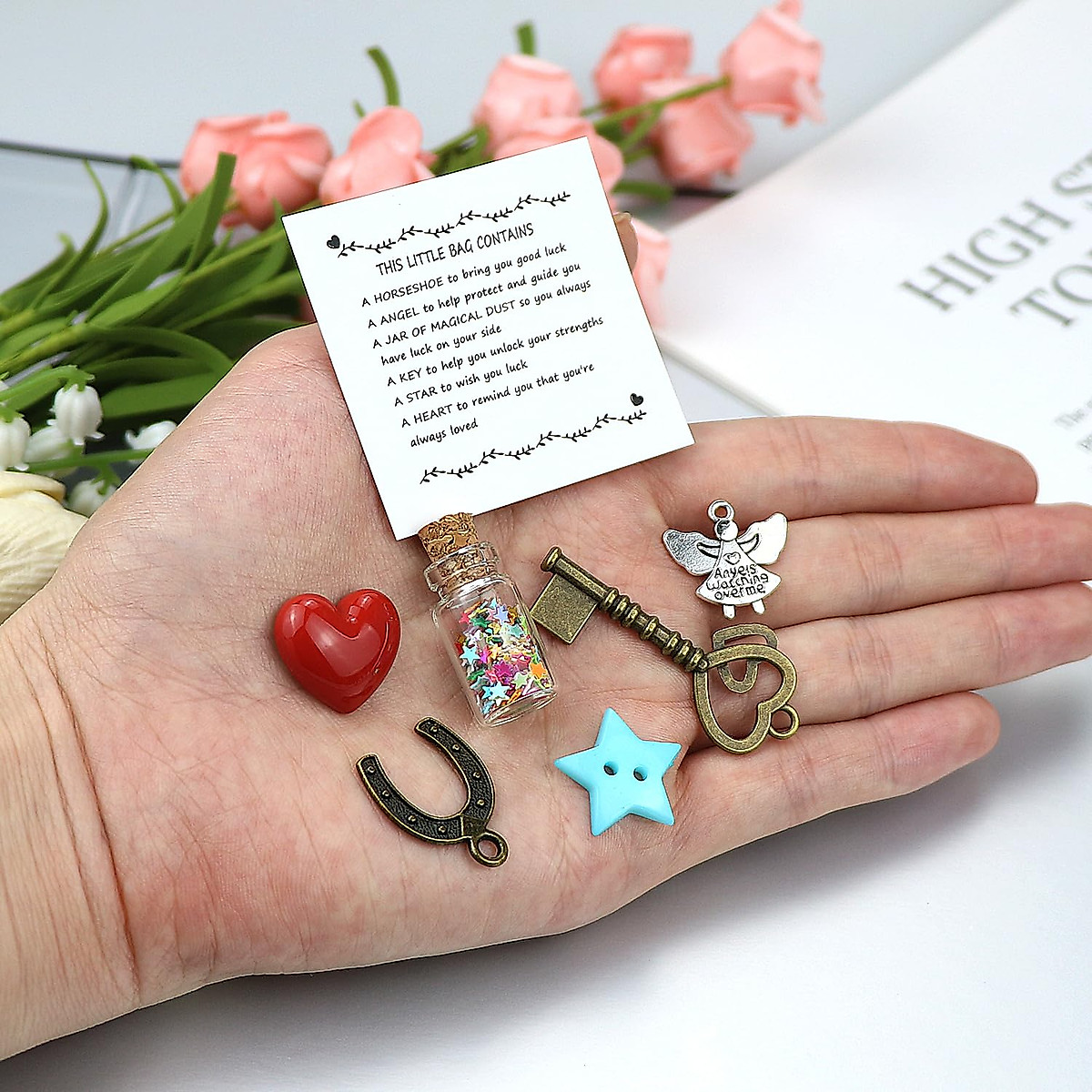 LUOKIFUR Good Luck Meaning Small Bag Accessory Gift Lucky Souvenir Friendship/Miss You Gift Good Luck in Examination positivity gift (good luck)