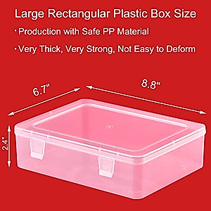 ZOQINI 28Pcs Bead Organizer and Storage Small Transparent Plastic Containers with Lids Large Craft Storage Box with Hinged Lid Stackable with Non-slip Design Store Screws Small Parts Jewelry Diamonds