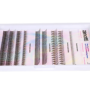 Individual Lashes Manga Lashes Individual Cluster Lashes 320pcs Mixed Pack, DIY Eyelash Extensions 5-16mm Mixed Length zenotti False Eyelashes Natural Look Reusable Super Thin Band C Curl Lower Bottom Lash Fairy Style A Shape Fish Tail Mixed Lash Clusters