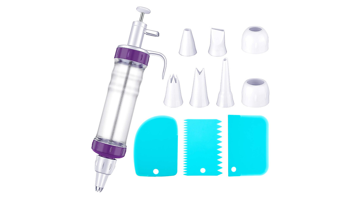 Dessert Decorating Syringe Set, Cupcake Frosting Filling Injector with ...