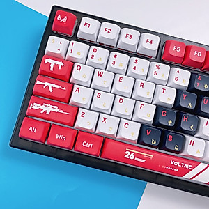 BTNCL CSGO Keycaps Set, PrintStream Bloodsport Dye-Sub XDA Profile PBT Keycap for Gaming Mechanical Keyboard (Color : Bloodsport)