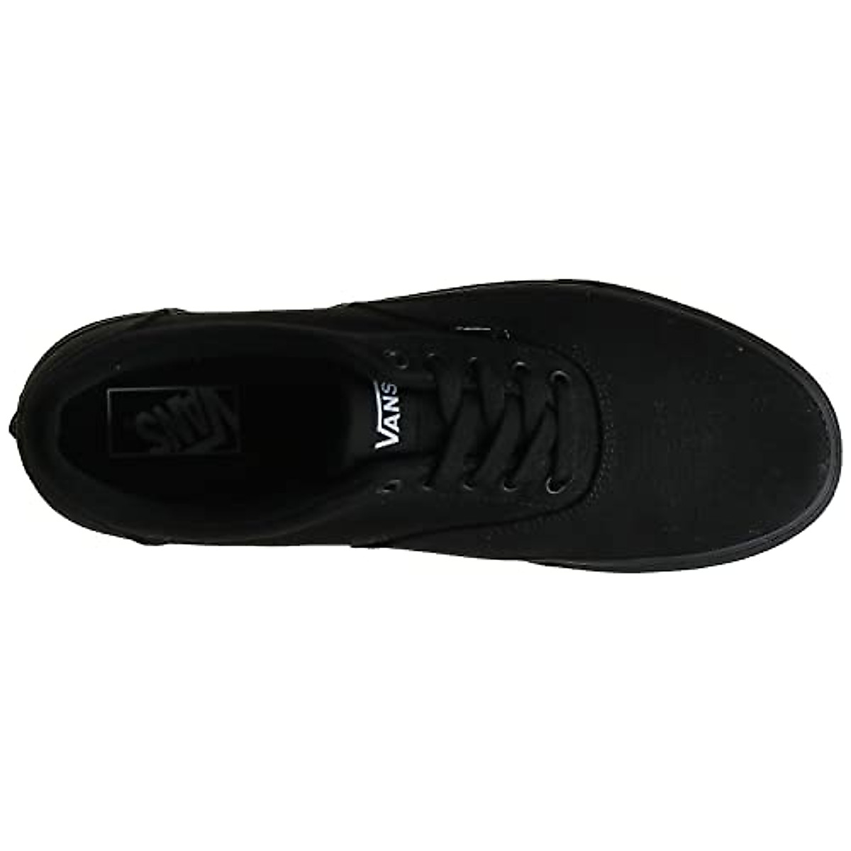 Vans Mens Authentic Canvas Sneakers Lace Up Casual Plimsolls Unisex Shoe - Black/Black - 12