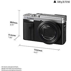 Panasonic Lumix DC-ZS80 Digital Camera (Silver) with Advanced Accessories and Travel Bundle | DC-ZS80DK | panasonic lumix zs80