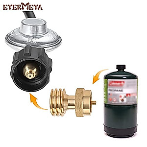 ETERMETA 3 Pack Propane Refill Adapter Set, Gas Adapter for 1lb QCC1 / POL Propane Tank and Throwaway Disposable Small Propane Bottles