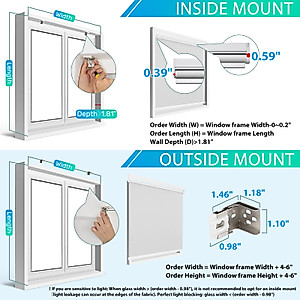 Allesin Motorized Roller Blinds with Remote Control for Windows, Blackout Smart Roller Shade, Battery Powered Electric Smart Blind (White,34" Wx72 H)