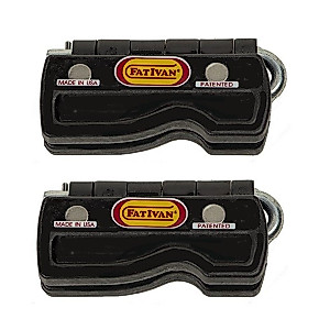 The Original Fat Ivan Fold Up Doorstop Wedge with Magnet - Black (2 Pack)