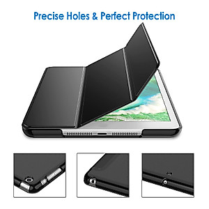 JETech Case for iPad Mini 1 2 3 (NOT for iPad Mini 4), Smart Cover with Auto Sleep/Wake (Black)