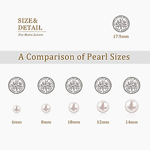 Coucoland 1920s Imitation Pearls Necklace 20s Gatsby Knot Pearl Necklace 1920s Flapper Pearls Accessories Two-tone Stitching Style (Black and White)