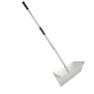Sand Fleas Rake, Stainless Steel Sand Sifter, Detachable 47 Inches Long Handle, 15.7 Inches Width Basket, Sand Crab Catcher with Sharp Teeth,Collapsible Sand Fleas Catcher for Travelling.