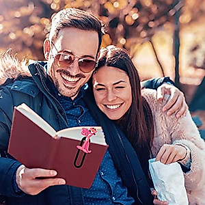 Pink Pan_Ther Bookmarks for Kids 3D Non-Slip Anime Cartoon Bookmark Page Holder Unique Gift Idea Anime PVC Book Marker Reading Accessories for 100th Day of School Gift,Book Lovers,Students,Christmas