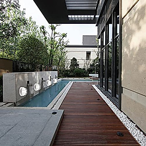 YoonLIT SMARTLIFE Outdoor LED Bulkhead Light, Flush Mount for Wall or Ceiling, 8.0 inch, 11.5W 900 Lumens, 5000K Daylight White, Aluminum Housing Plus Frosted Glass Cover, White Finish, 1-Pack