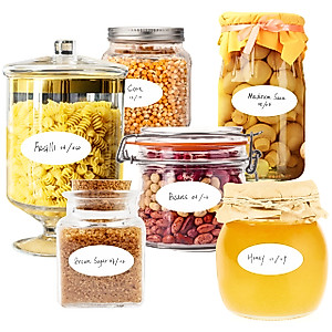 500 Removable Freezer Pantry Labels, Waterproof Tear Resistant Removable No Residue, for Food Containers Jars Kitchen Restaurant Storage Organization