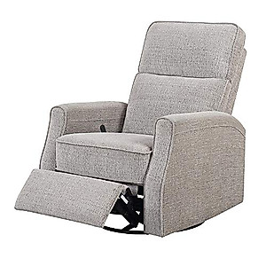 Emerald Home Tabor Wheat Swivel Reclining Glider with Swivel, Glider, and Reclining Functions Standard//Transitional