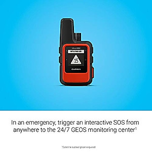 Garmin inReach Mini, Lightweight and Compact Handheld Satellite Communicator, Orange (Renewed)