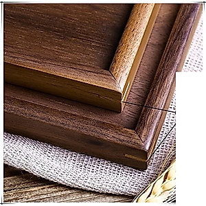 VEMMIO Breakfast Tray Black Walnut Rectangular Tray Hotel Restaurant Wooden Fruit Tray Cake Breakfast Snack Storage Organization Tea Tray (Color : 30x20x2cm)