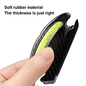 Kakalote 8pcs Car Door Handle Scratch Protector Film Pad Reflective Strips,Universal Door Side Paint Protection Car Door Handle Cup Protector Films(Yellow)