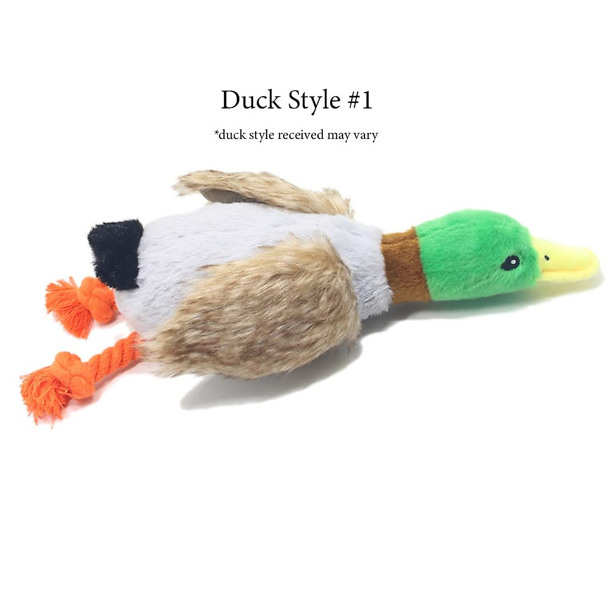 Supawdupaw Plush Duck Chew Toy with Squeaker and Light Up Bouncy Ball 2 Pack Dog Toys