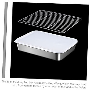 UTHCLO 1Set Dumpling Freezer Box Multi Function Food Storage Container with Lids Stackable Kitchen Organizer Bin for Fridge and Pantry