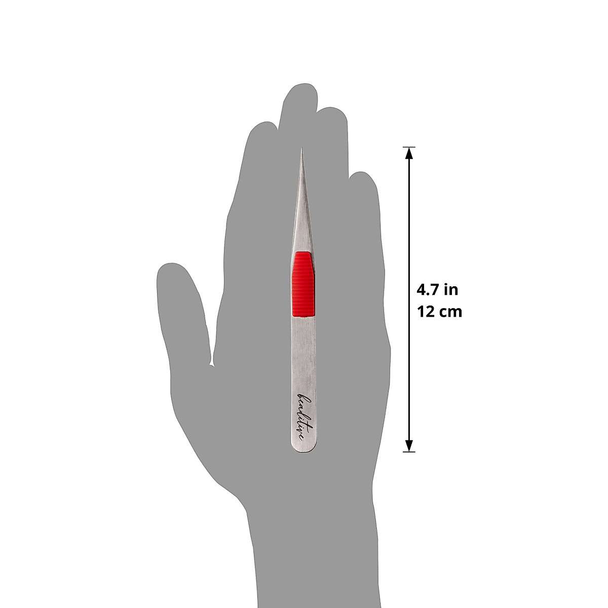 Beaditive High Precision Heavy-Duty Tweezers With Cushion - 4.7" Craft Tweezers for Sewing, Beading & DIY Crafts - Non-Serrated, Fine Point Tips - Stainless Steel Needle Nose Hobby Tweezers