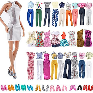 YAMASO 5 Sets Doll Clothes Fashion Wear Outfits withs 5 Pairs Shoes for 11.5-Inch Girl Doll (Random Style)