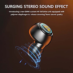 Munlar M48 Bluetooth Earphones 5.3 Cool Mecha Game Earphones with Low Latency and Low Power Consumption 20000 mAh Long Playing Time Earbuds (Black)