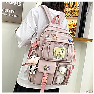 EGEN Kawaii Backpack Back to School Essential Large Capacity Aesthetic Backpack (Blue)