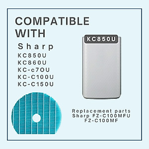 Nispira Premium Humidification Replacement Filter Compatible with Sharp Air Purifier Humidifier KC-850U KC-860U. Compared to Part FZ-C100MFU, 1 Filter