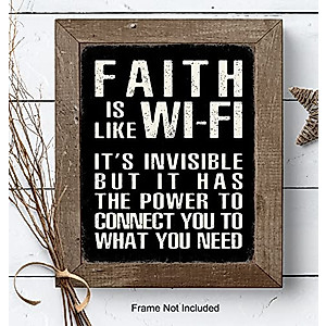 Inspirational Spiritual Religious Wall Decor - Christian Wall Art - Catholic Gifts for Men, Man Cave - God Wall Decor - Faith Wall Decor - Motivational Poster Sign Picture Print - Positive Quotes