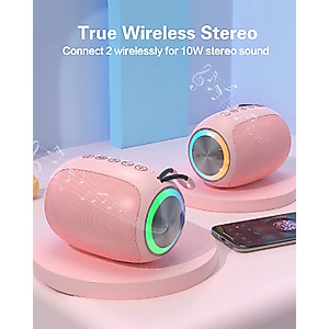MEGUO Bluetooth Speakers, A66 Wireless Speakers,5W Portable Wireless Speakers with Clear Sound,Multi Playing Modes, Compatible with cellphone, PC for home or outdoors