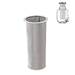 Cold Brew Coffee Filter for 1 Gallon Mason Jars, Made with Stainless Steel, Fine Mesh Filter for Large Batch Cold Brewing, 1 Gallon Mason Jar Filter Crafted to Make Iced Coffee & Tea and Sun
