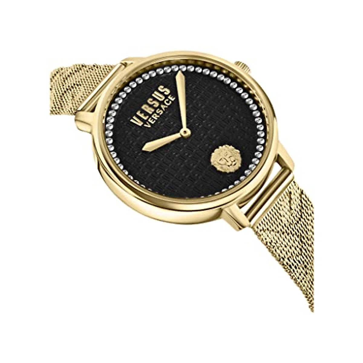 Versus Versace Womens Crystal Gold 36 mm La Villette Bracelet Watch VSP1S3821