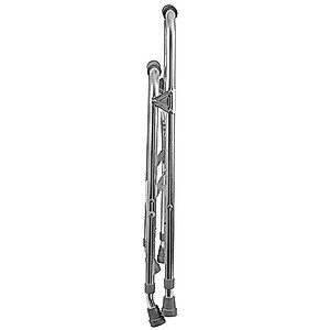 DMI Folding Hemi-Walker Provides Support, Aluminum, Silver, 30'- 35', FSA & HSA Eligible, Lightweight, Superior Support, Comfortable Hand Grips, Easy To Open And Close