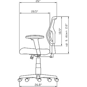 Lorell Conjure Executive Mid-Back Mesh Back Chair