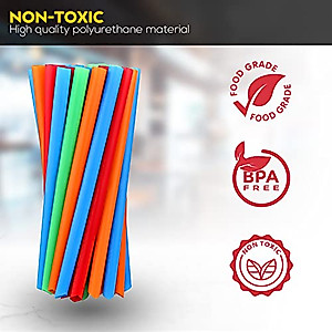 200 Individually Wrapped Boba Straws, Multi Color Plastic Milkshake Straws, Jumbo Smoothie Straws, Disposable Wide-mouthed Large Straws