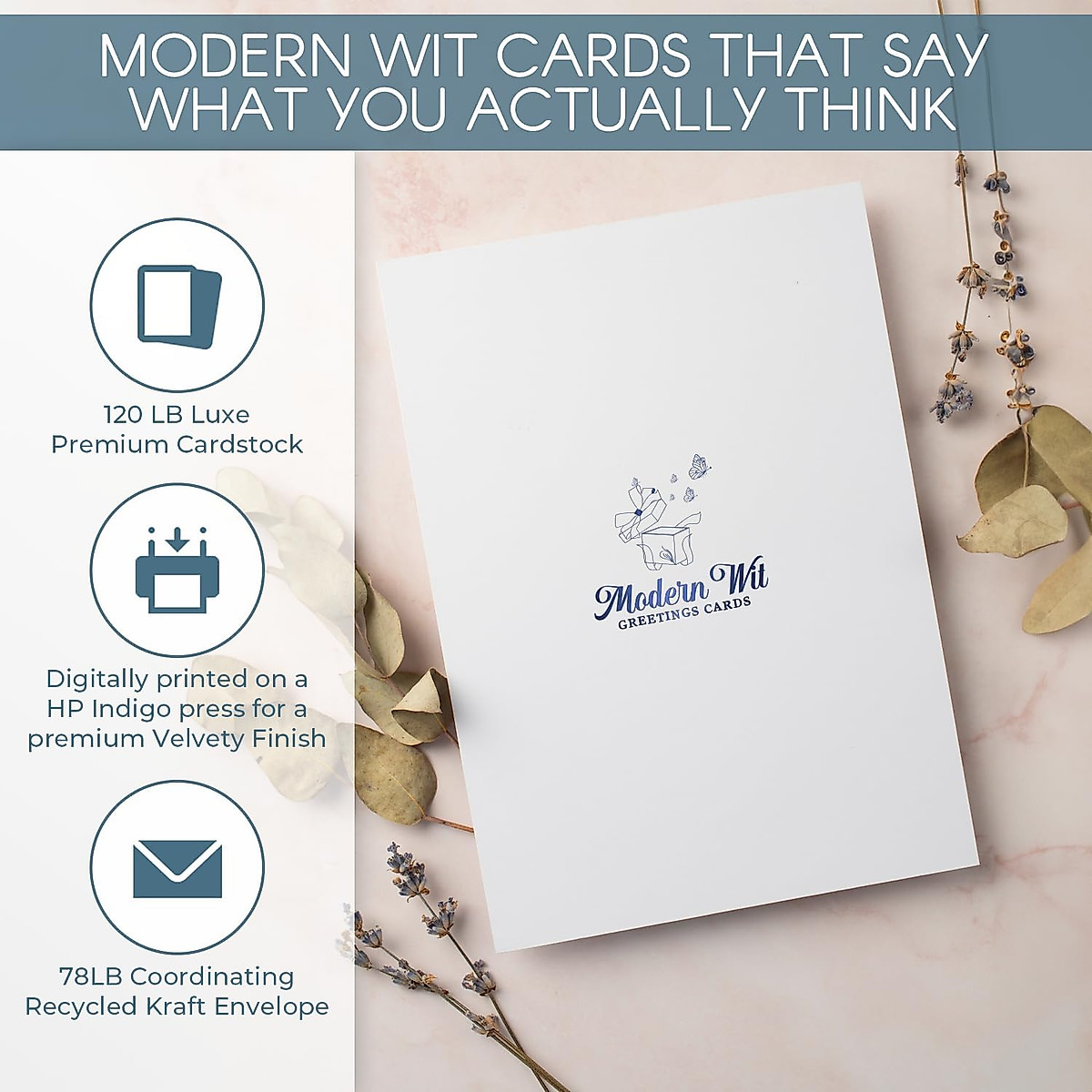 Funny Anniversary Cards For Husband Or Wife, Funny Anniversary Cards For Him, Blank Inside, I Definitely Could Not Have Tolerated Me For This Long By Modern Wit