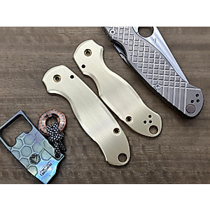 Brushed BRASS Scales for Spyderco Para 3