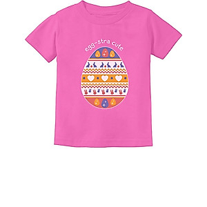 Eggstra Cute Easter Tee Decorated Cute Infant Toddler Kids Bunny T-Shirt 12M Pink