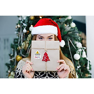 WHING Warning Opening This Package Will Cause Extreme Happiness Thank You Stickers Labels , Order Packages Envelope Seals Decorative Label Ideal for Business Gift Bags and Retailers, 500pcs